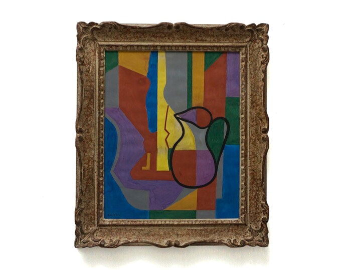 Mid Century Abstract Cubist Still Life Painting - Etsy