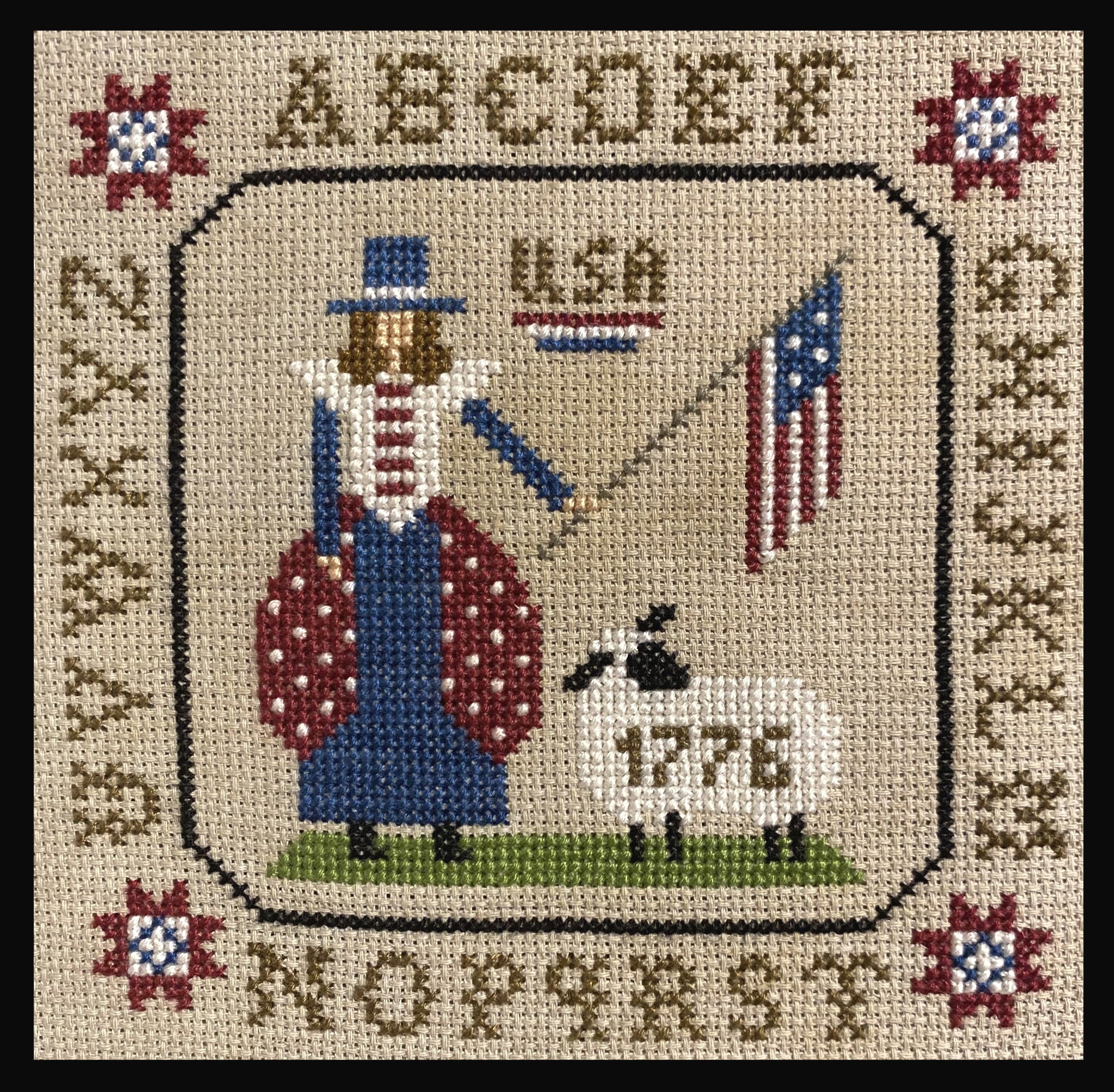 Cross Stitch Pattern, 1776 - Americana Sampler- Digital Download - Etsy
