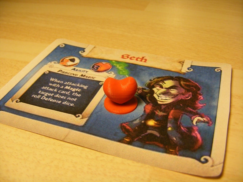 Arcadia Quest Wound (heart) Tokens (set of 48) RPG 3D Board Game Add On ...