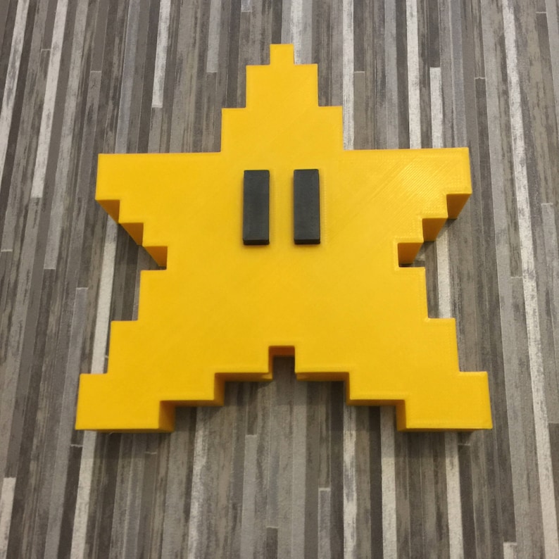 Retro Super Mario Star Tree Topper With Hat. This 8bit | Etsy