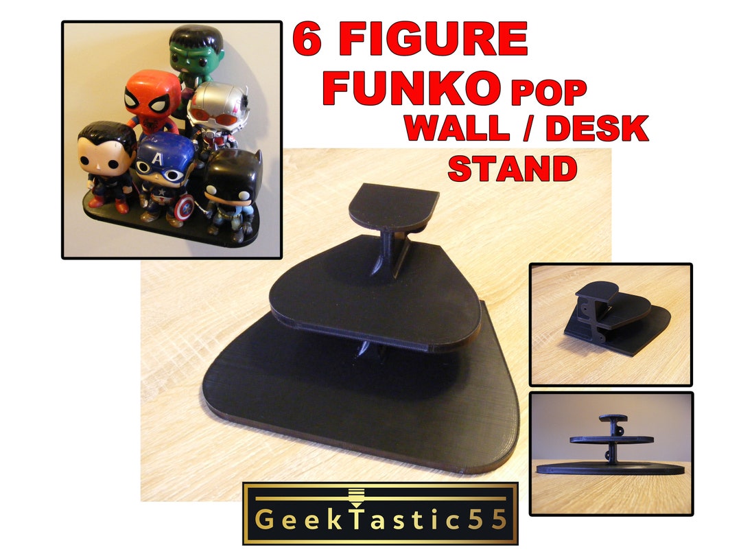 Custom 6 Funko Pop Figure Display Stand Funko Pop Display Wall Stand ...