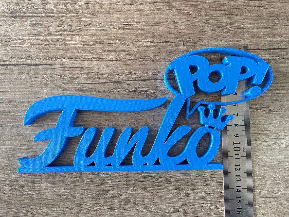 Custom Funko Pop Display Logo. Funko Pop Sign Stands on Table - Etsy