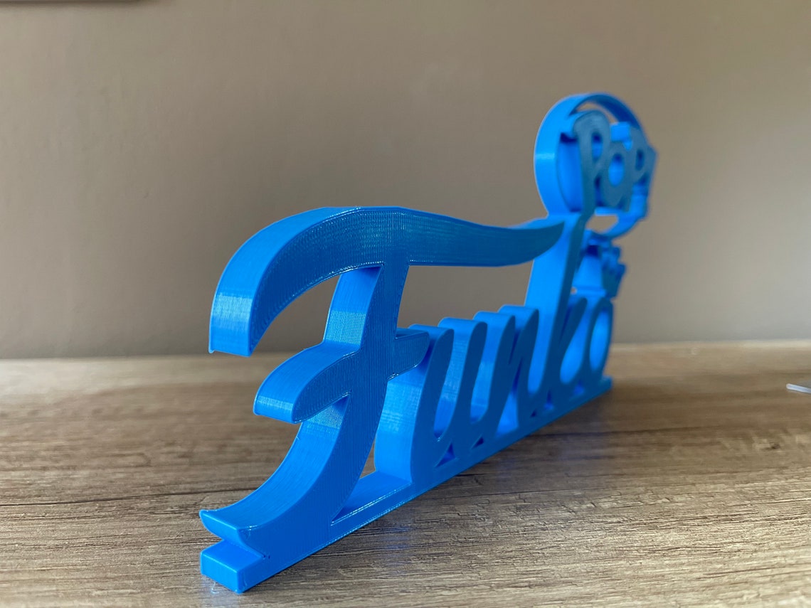 Custom Funko Pop Display Logo. Funko Pop Sign Stands on Table - Etsy