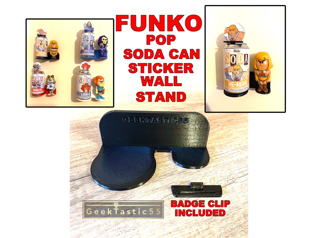 Funko Pop Soda Wall Stand - Custom Funko Pop Soda Can Shelf- Funko Pop ...