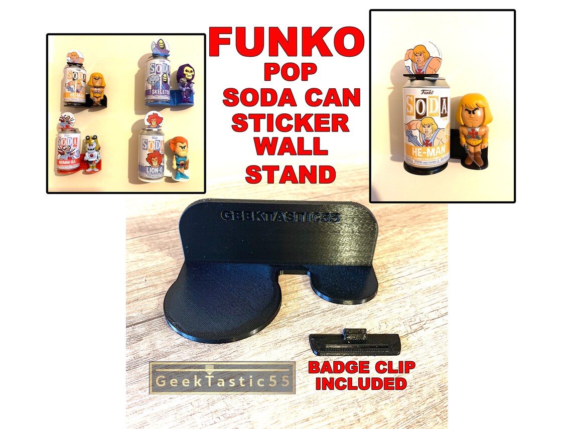Funko Pop Soda Wall Stand Custom Funko Pop Soda Can Shelf | Etsy