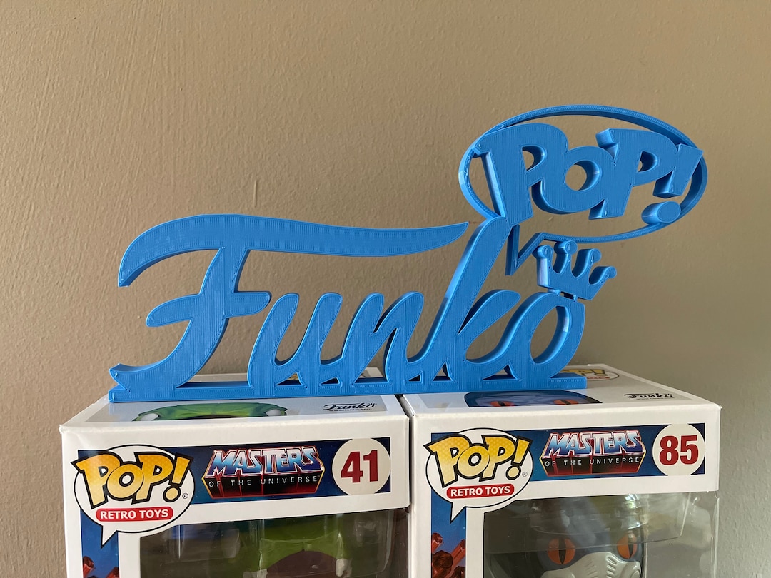 Custom Funko Pop Display Logo. Funko Pop Sign Stands on Table or Sticks ...