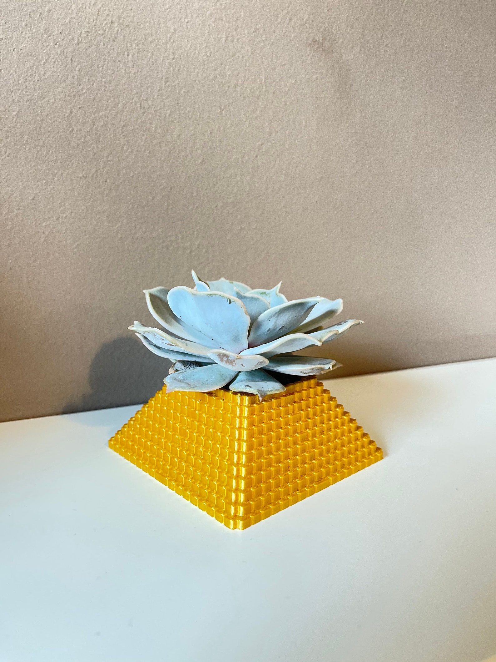 Egyptian Pyramid Planter With Drainage Aztec Gold Pyramid - Etsy