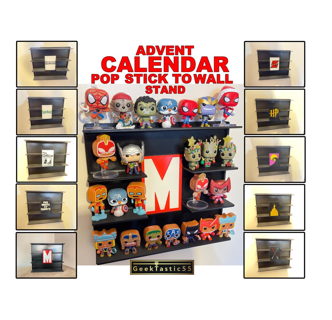 Funko Pop Compatible Advent Calendar Wall Stand - Xmas Pop Display ...