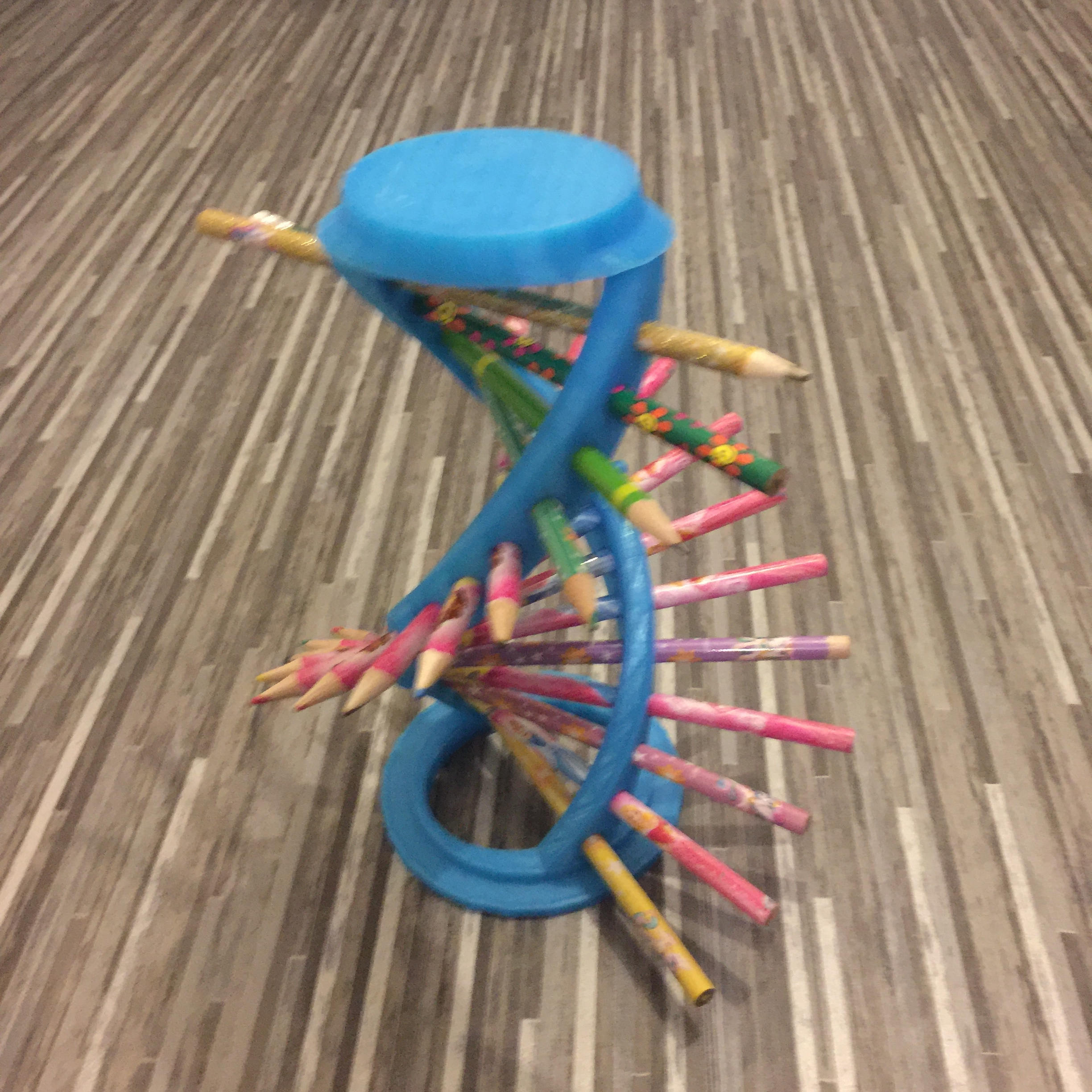 DNA Helix pencil holder birthday gift kids crayons storage | Etsy