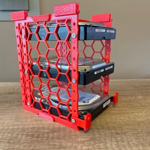 3.5 Inch HDD 5 Hard Drive Caddy Chia Mining Enclosure Stand Hard Drive ...