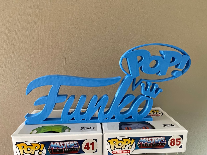 Custom Funko Pop Display Logo. Funko Pop Sign Stands on Table - Etsy