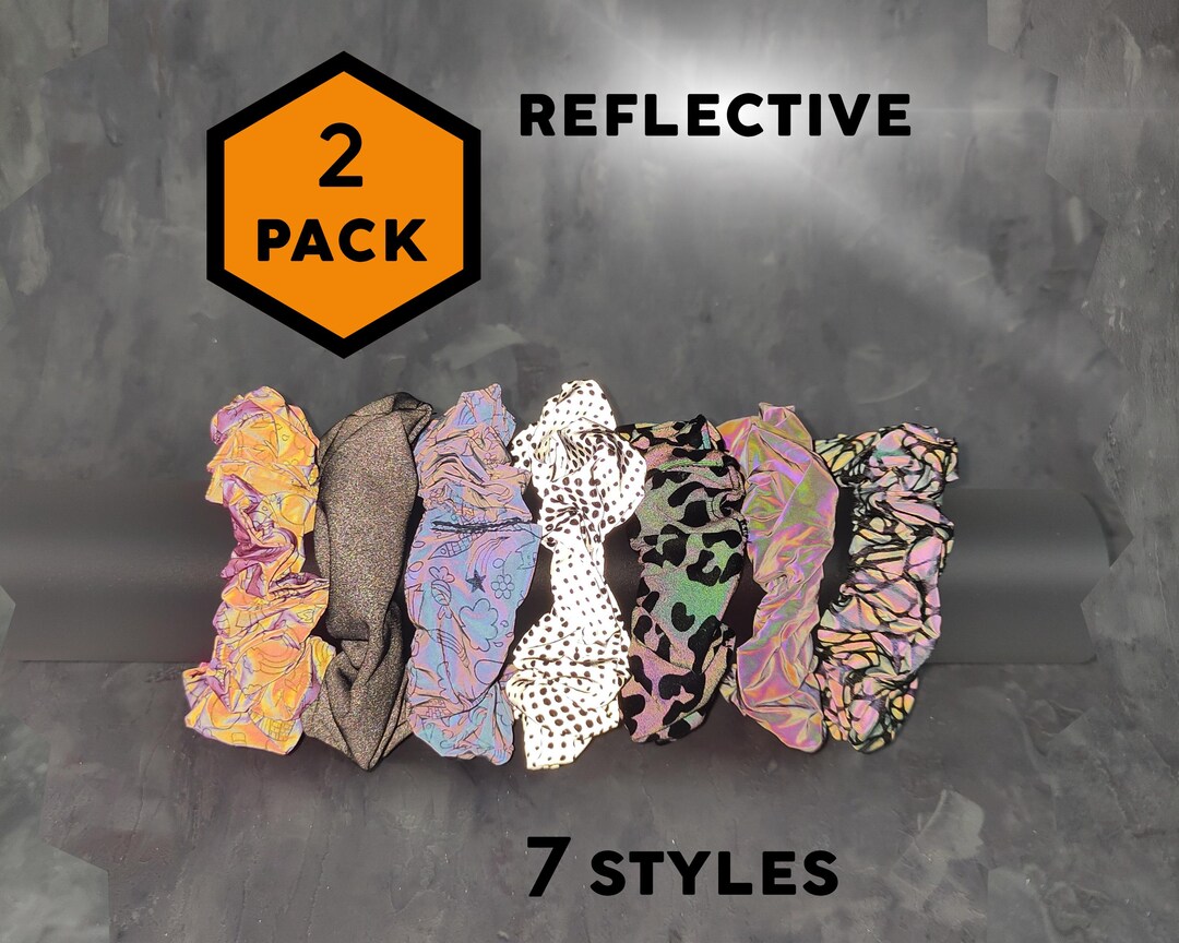 2 Pack: Reflective Hair Scrunchie, High Visibility Hair Tie - Etsy UK