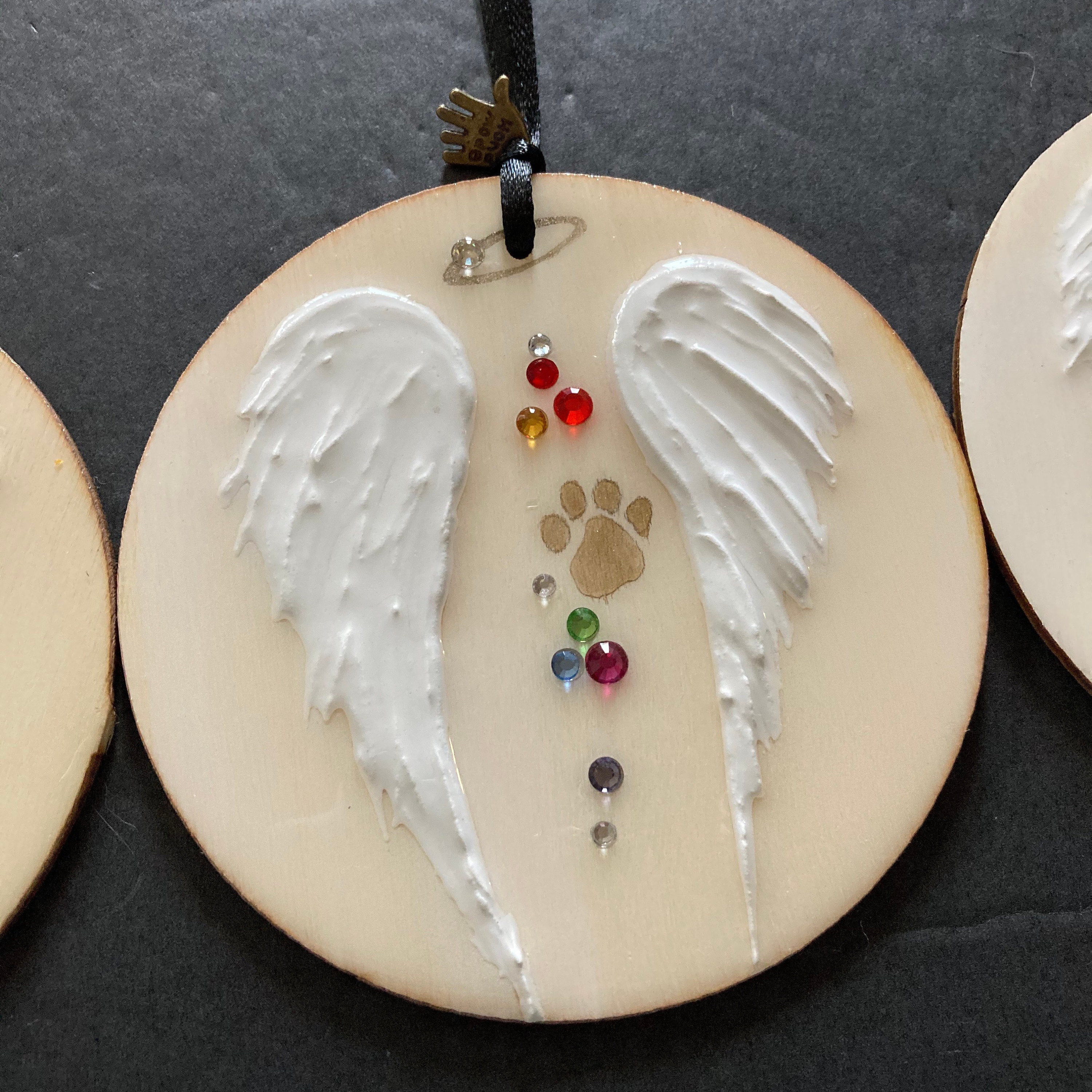 Angel Wing Christmas Ornament Handmade Custom Ornaments Gift Tag Wine ...