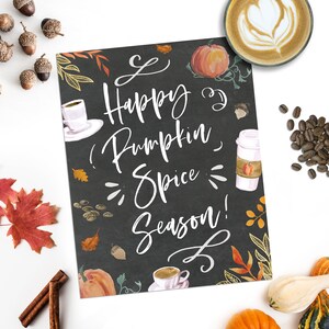 Pumpkin Spice Season Print, Watercolor Fall Decor (digital Download) - Etsy