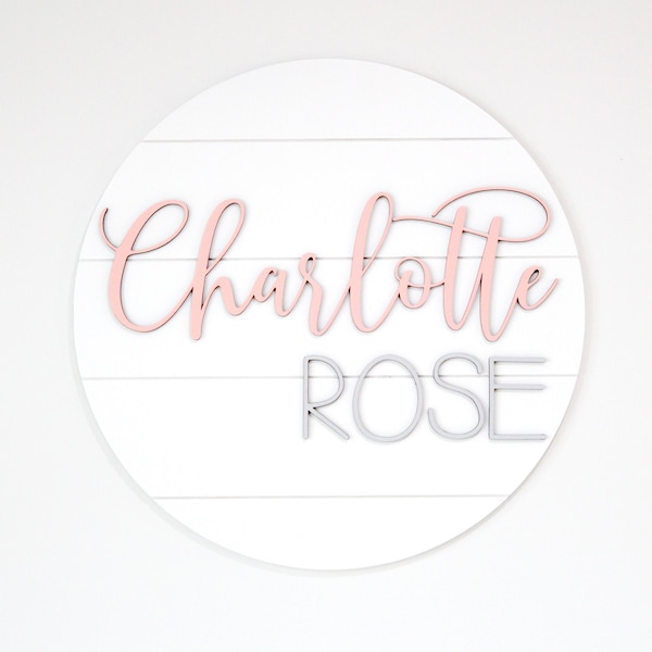 Round Nursery Sign - Etsy
