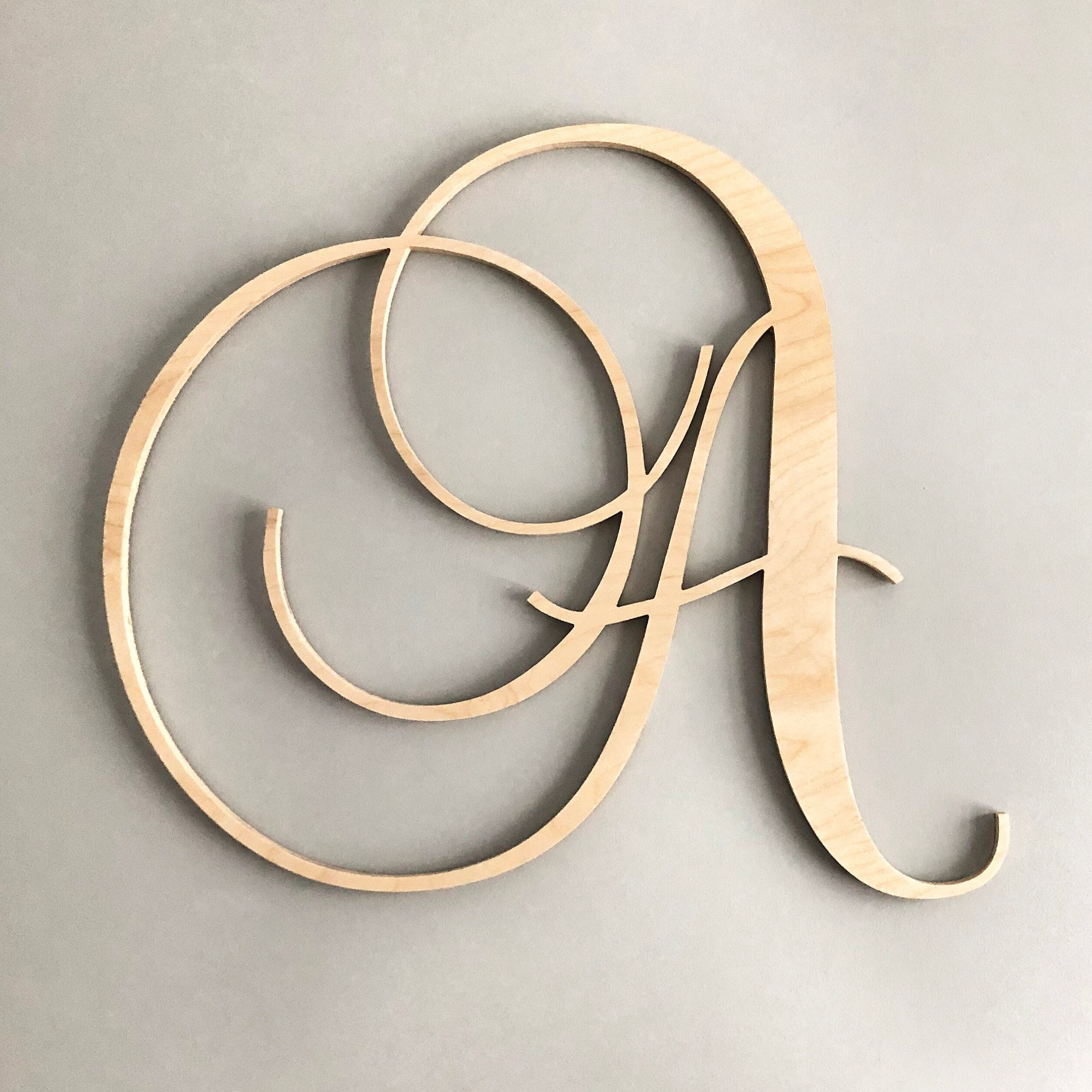 Wooden Letter Monogram for Nursery or Wedding Single Letter - Etsy