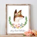 Stay Clever Little Fox Woodland Nursery With Flowers Girl - Etsy