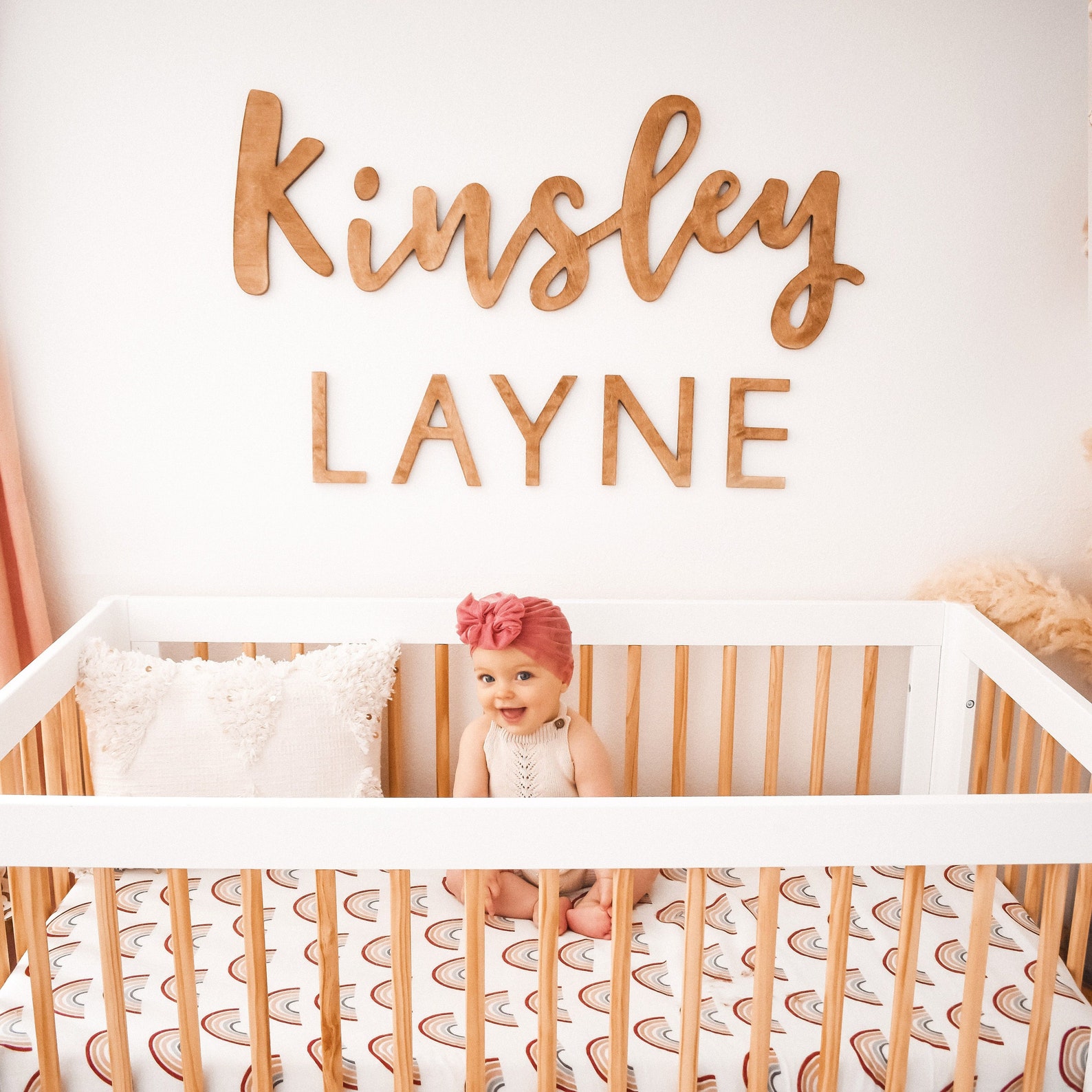 Custom Wood Name Sign for Nursery or Kids Room First & - Etsy