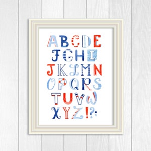 Nautical Nursery Alphabet, Nautical Nursery Decor, Nautical Nursery Art ...