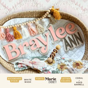 Baby Name Sign | Wood Nursery Name Sign for Boy or Girl | Boy Nursery ...