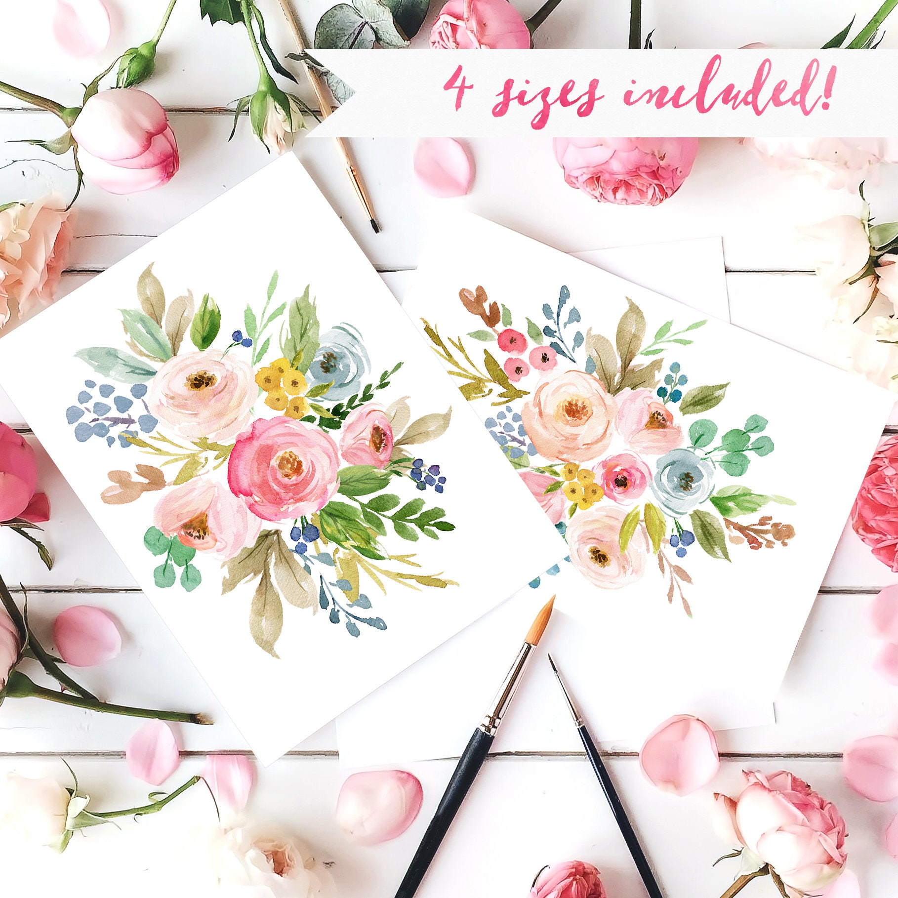 Flowers Art Work Home Decor Bloom Print Printables Florals Art Print ...