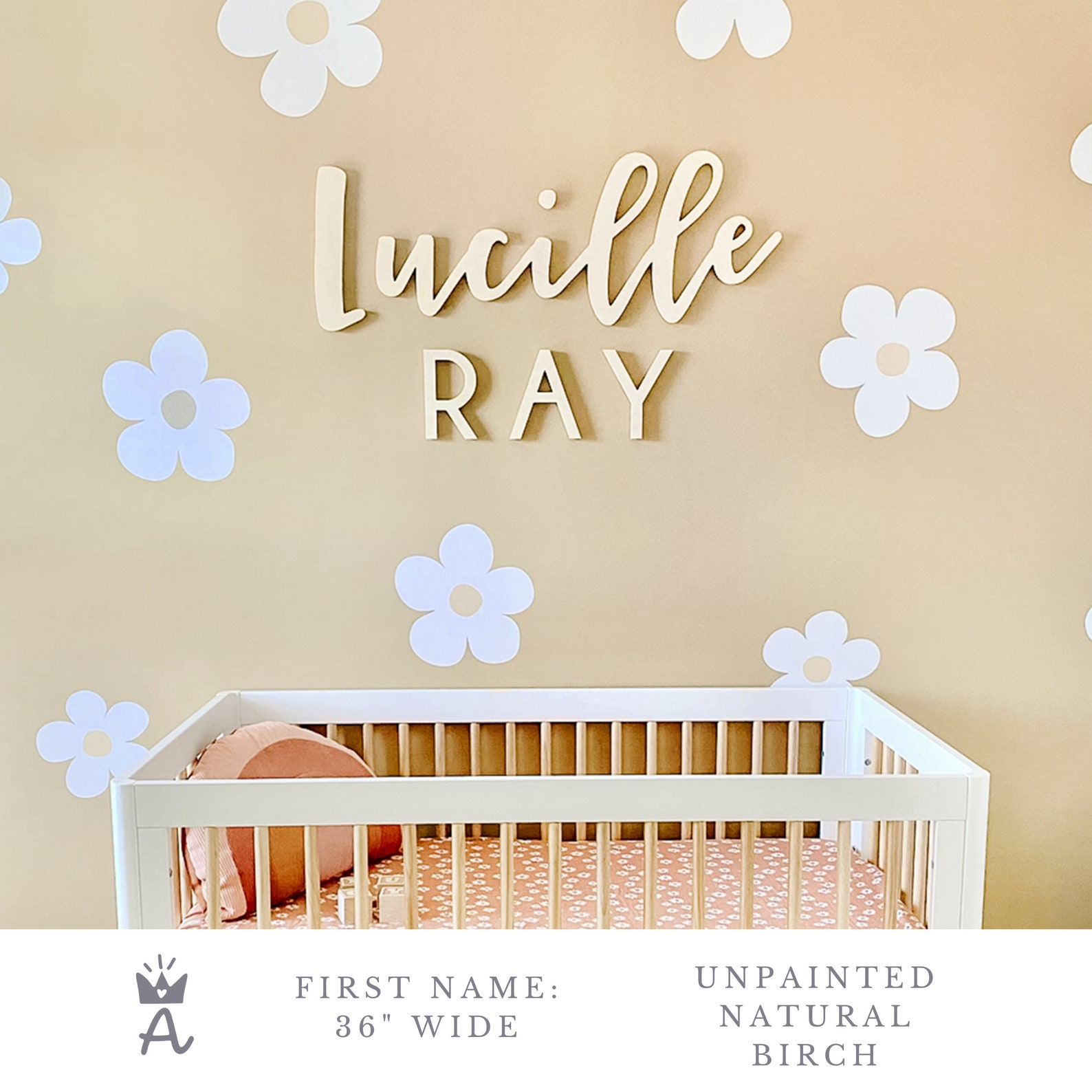 Custom Wood Name Sign for Nursery or Kids Room First & - Etsy