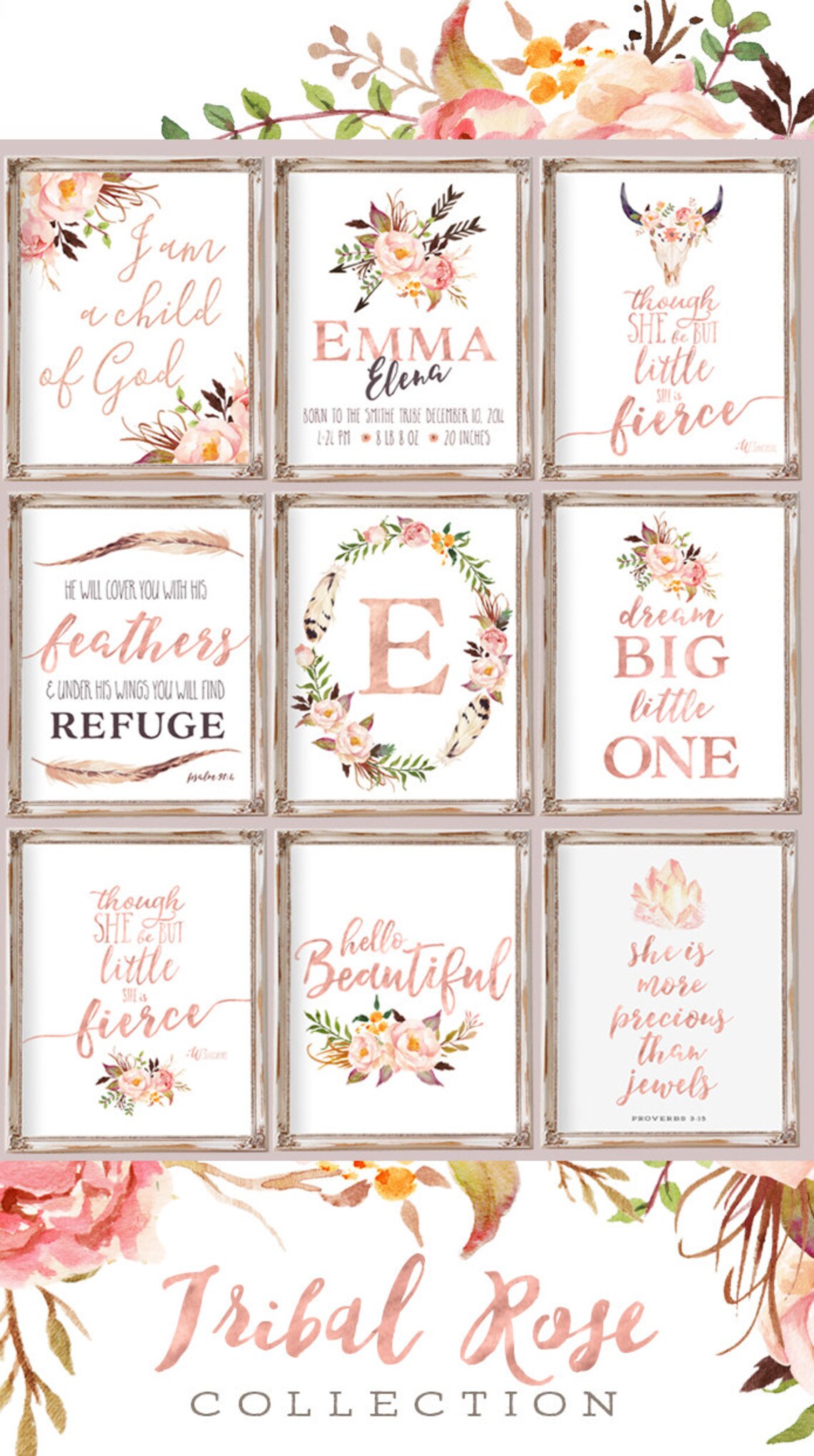 In A Field of Roses She is A Wildflower Girl Wall Art Floral - Etsy