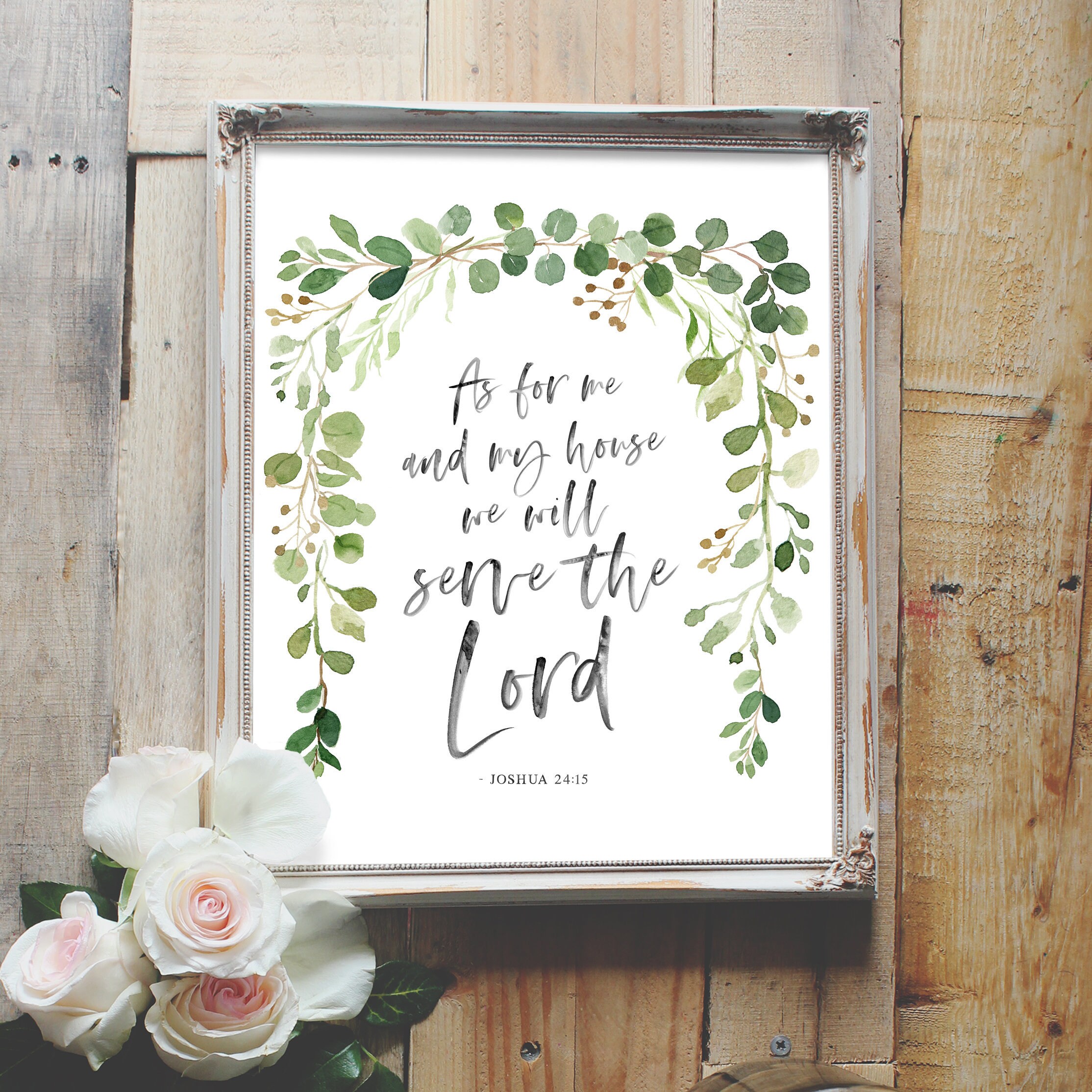Christian Wall Art Bible Verse Wall Art as for Me and My House - Etsy