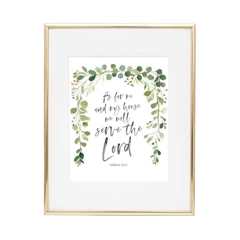 Christian Wall Art Bible Verse Wall Art as for Me and My House We Will ...