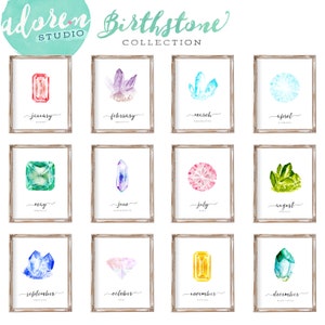 March Birthstone, Birthstone Art, March, Nursery Art, Baby Gift ...