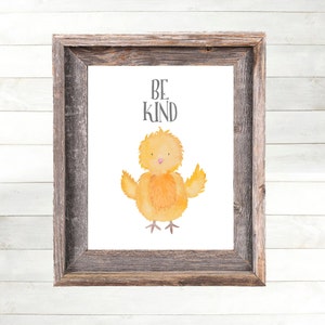Baby Chick Print, Farm Animal Nursery Art, Farm Nursery Print, Country ...