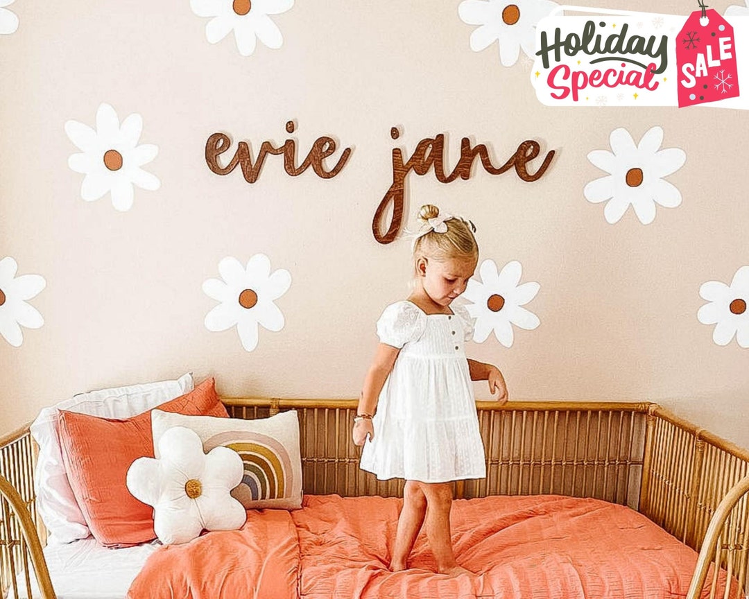 Custom Wood Name Sign Boho Name Sign Girls Name Sign Girls Room Decor ...