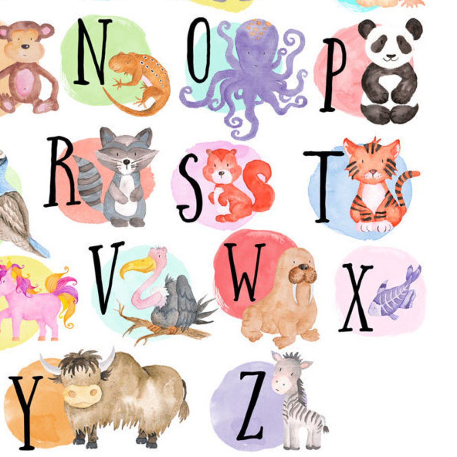 Alphabet Poster Alphabet Art Alphabet Print ABC Wall Art ABC - Etsy ...