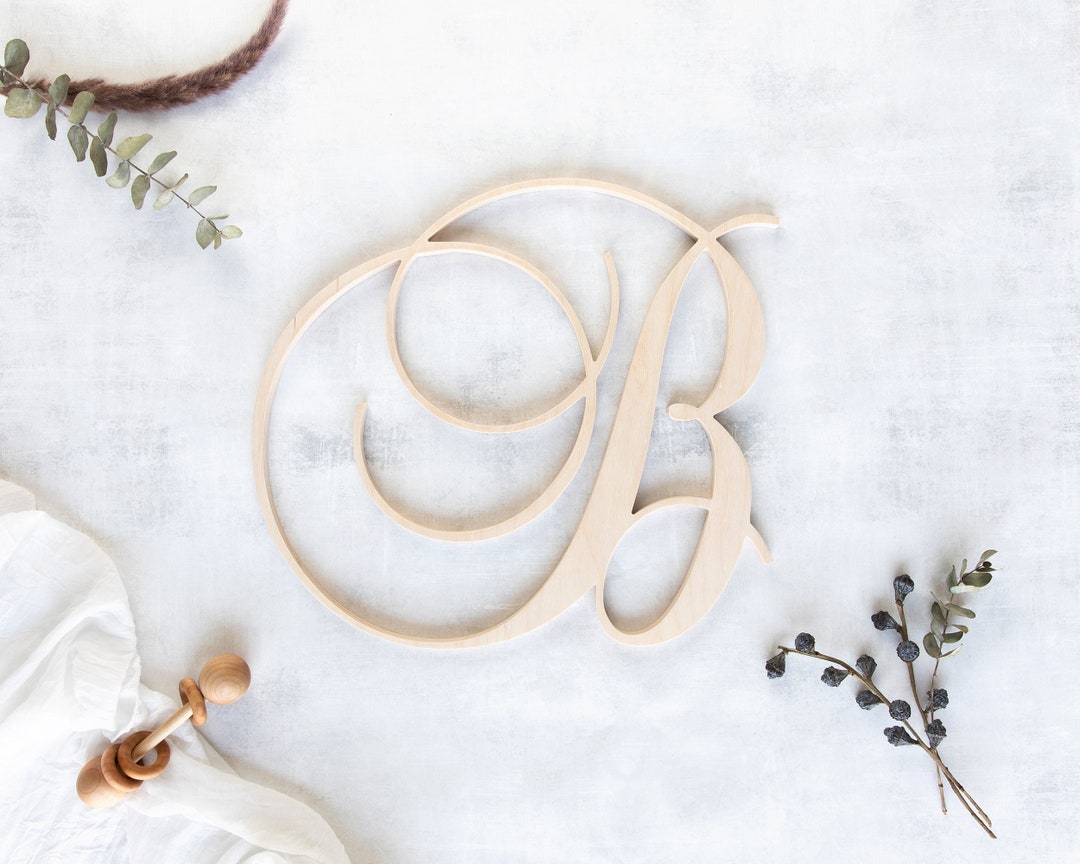 Wood Monogram Letter - Custom Monogram Sign - Choose Your Font ...