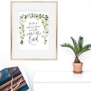 Christian Wall Art Bible Verse Wall Art as for Me and My House We Will ...