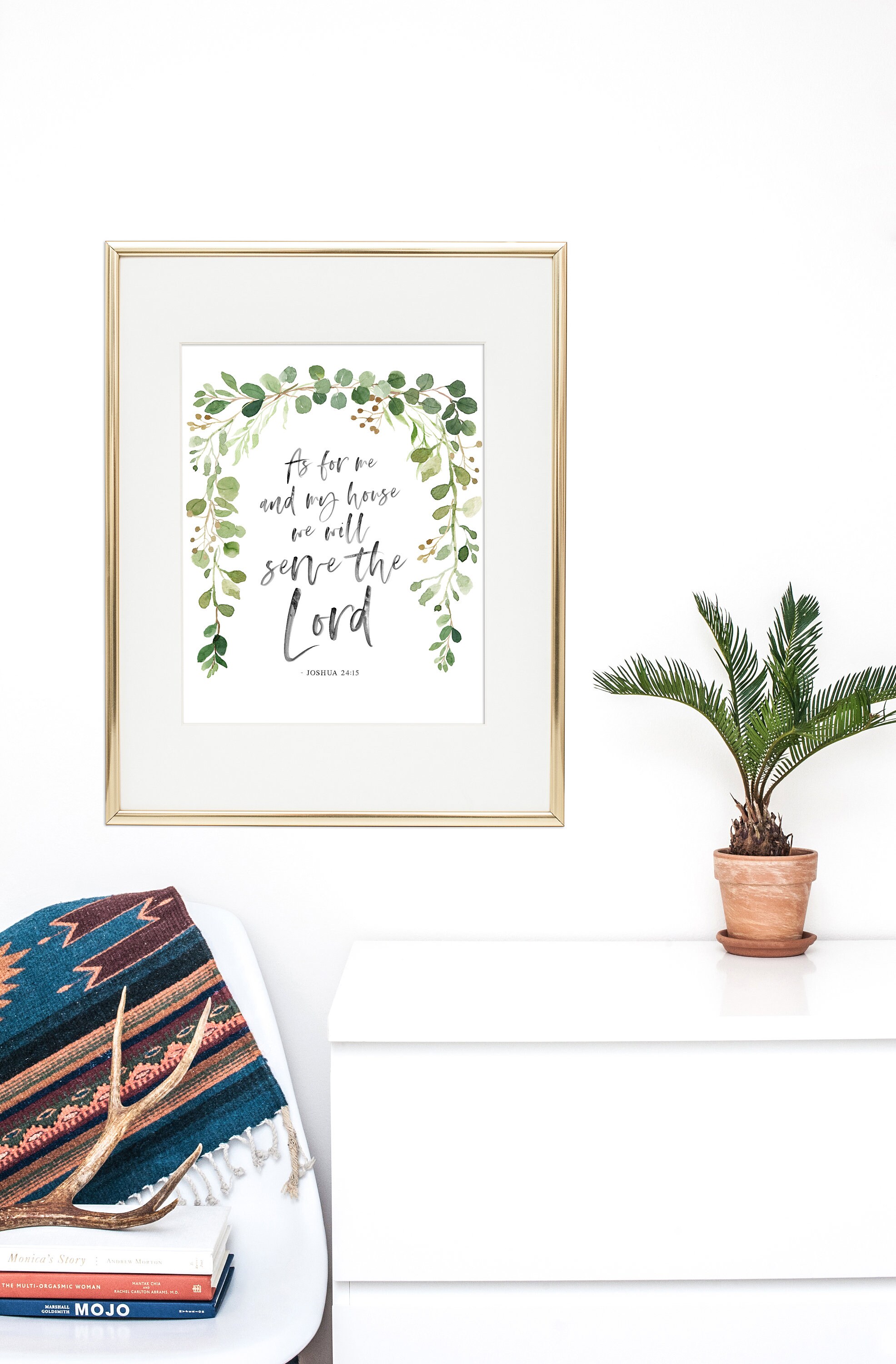 Christian Wall Art Bible Verse Wall Art as for Me and My House - Etsy