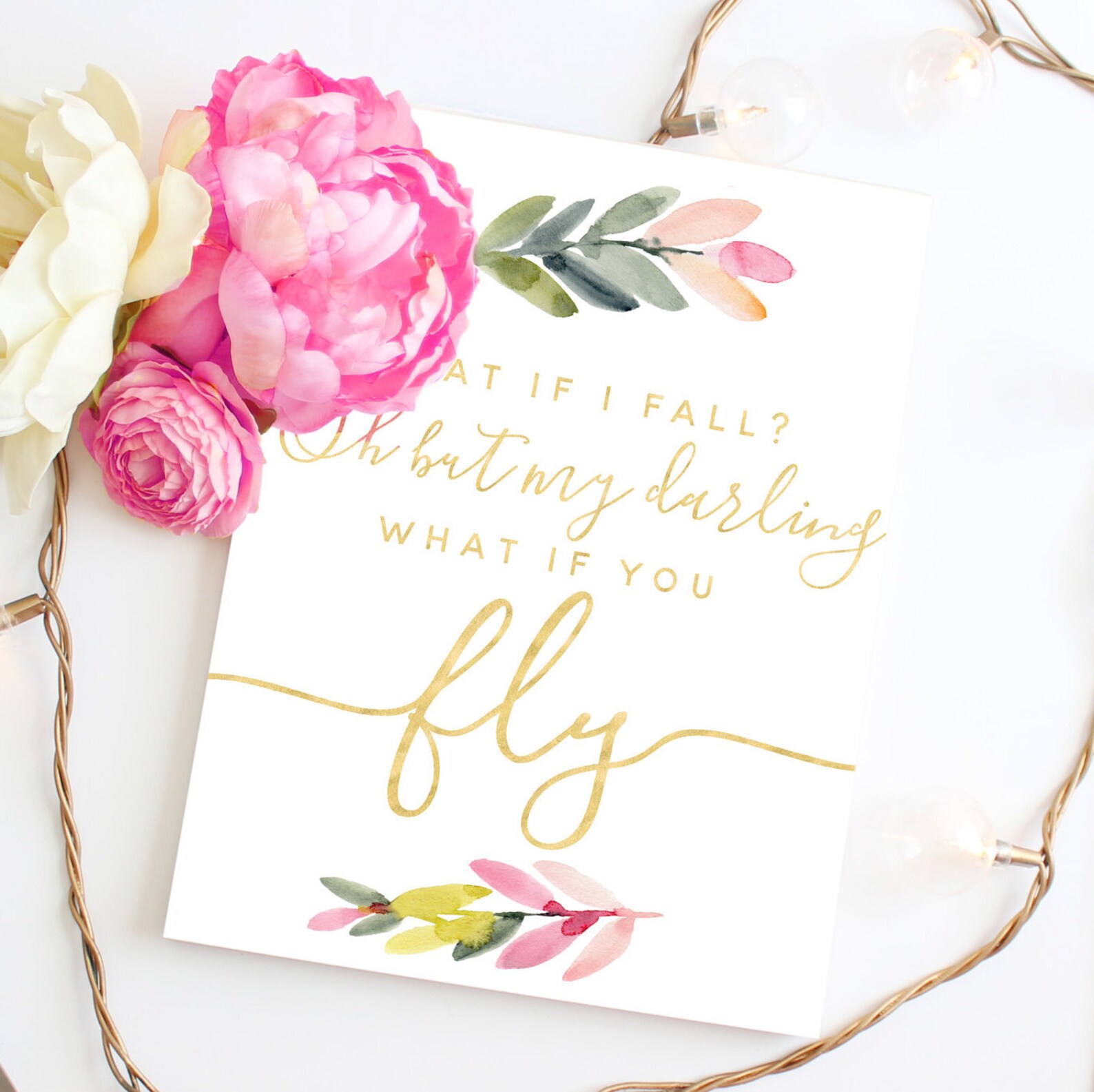 What If I Fall Oh My Darling What If You Fly Nursery Decor - Etsy