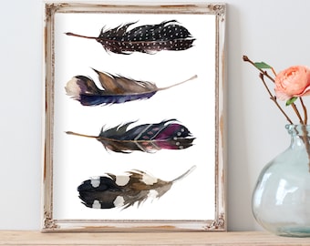 Tribal Feather Art - Etsy
