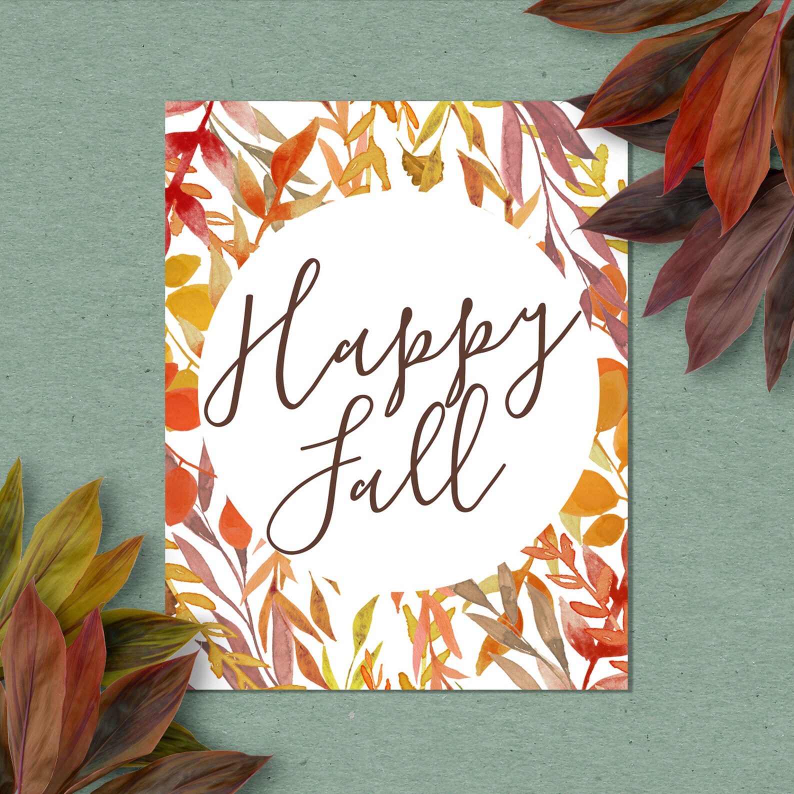 Happy Fall Sign Fall Art Print Fall Decor Fall Wall Art - Etsy