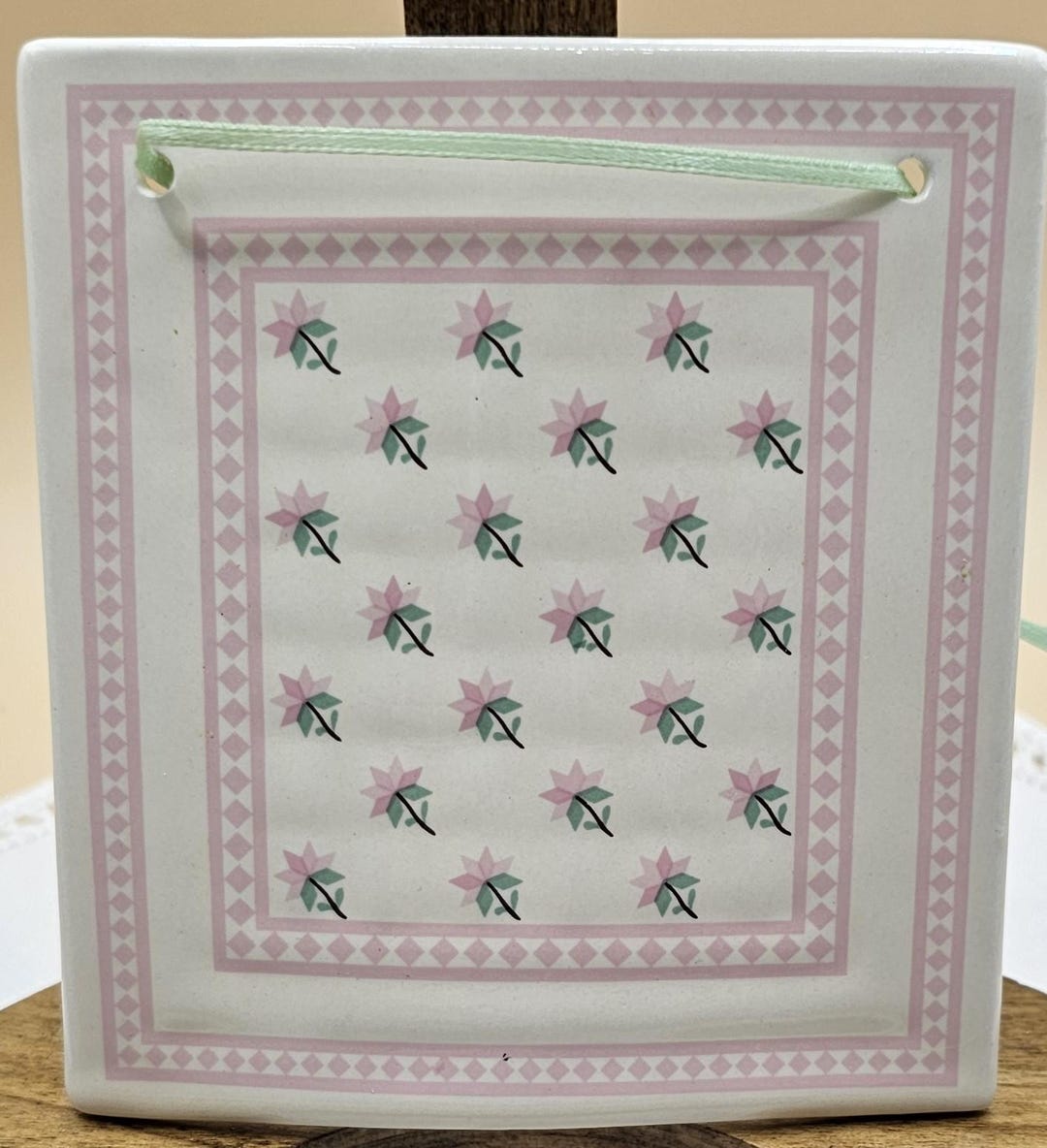 Peonies Decorative Tile by Hill Designs 1990 Celebration of Quilts - Etsy