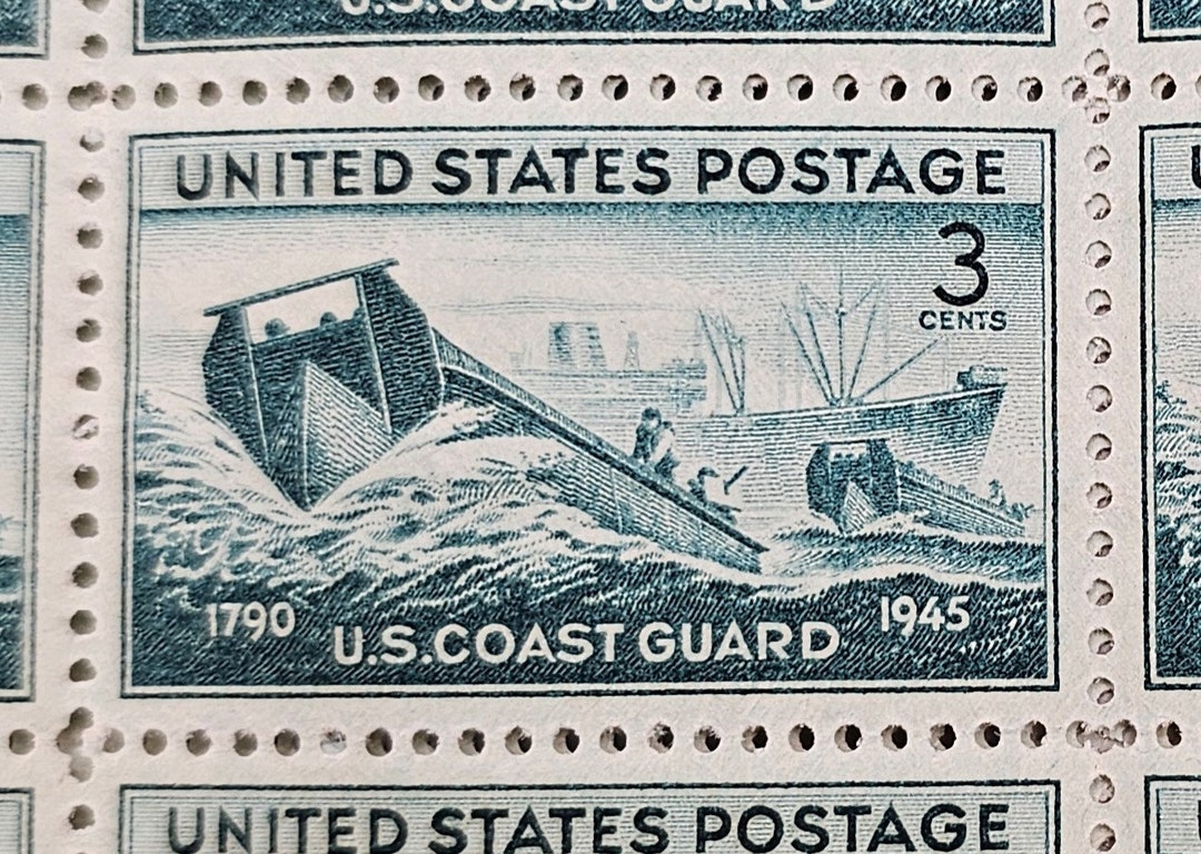 US Coast Guard Stamps 1945 Sheet of 50 - Etsy