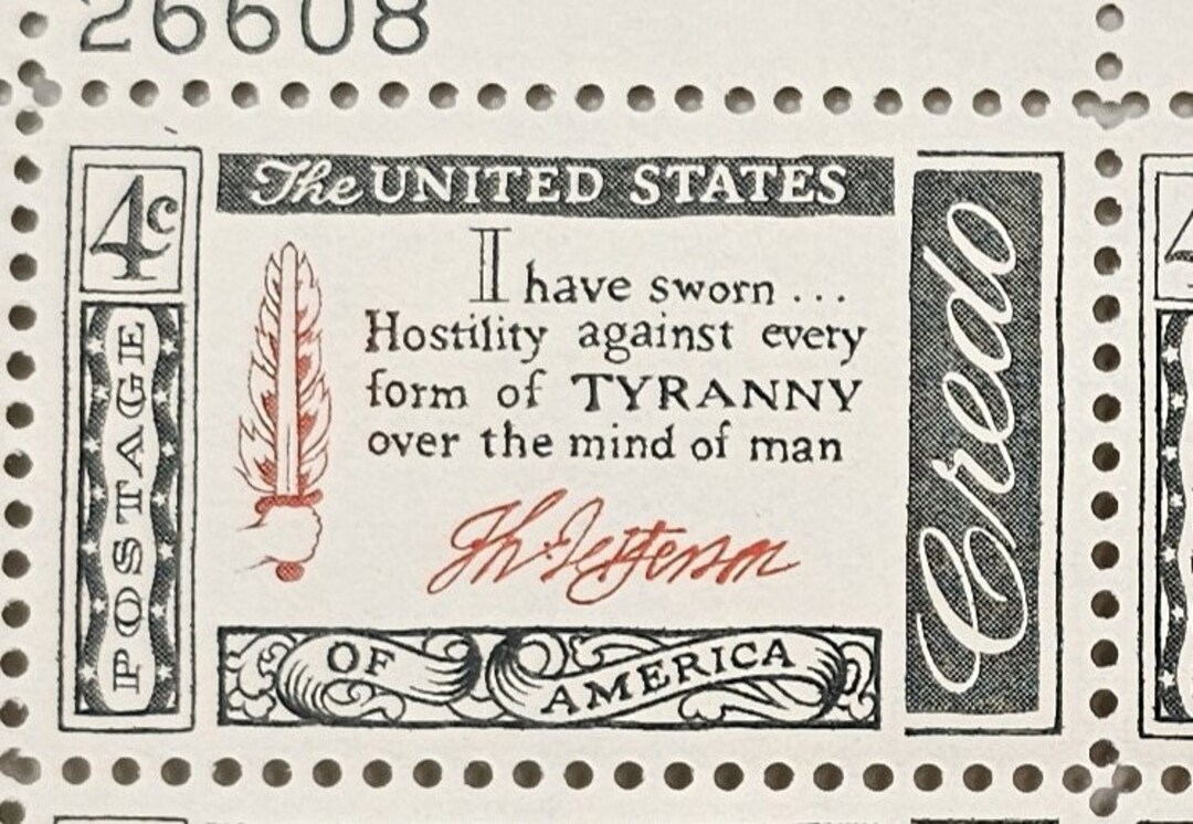 Vintage 1960 US 4 Cent Postage - TWO Block Plates of FOUR Stamps - Etsy