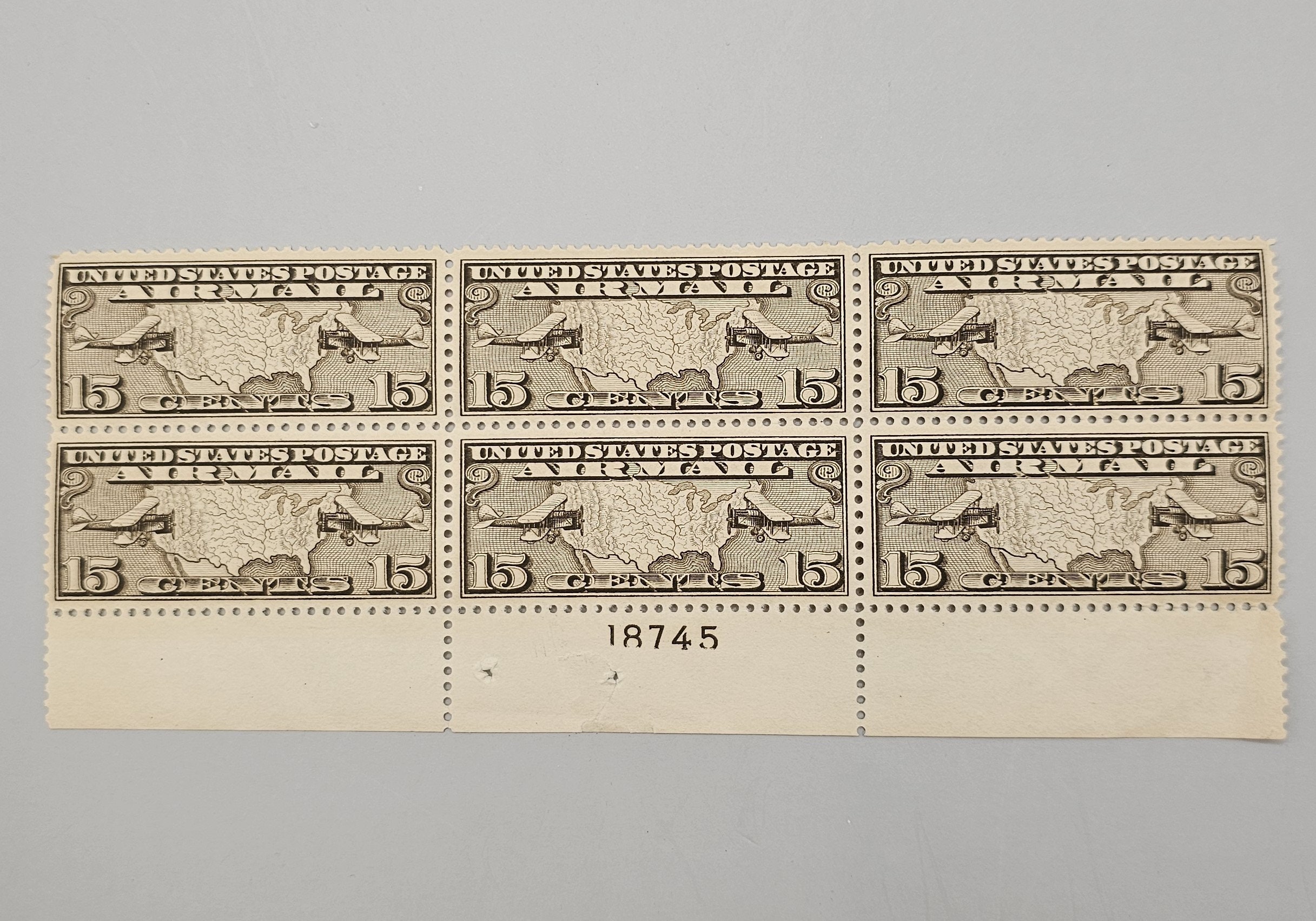 1926 Airmail Postage 15 Cents Plate Block of 6 Stamps - Etsy