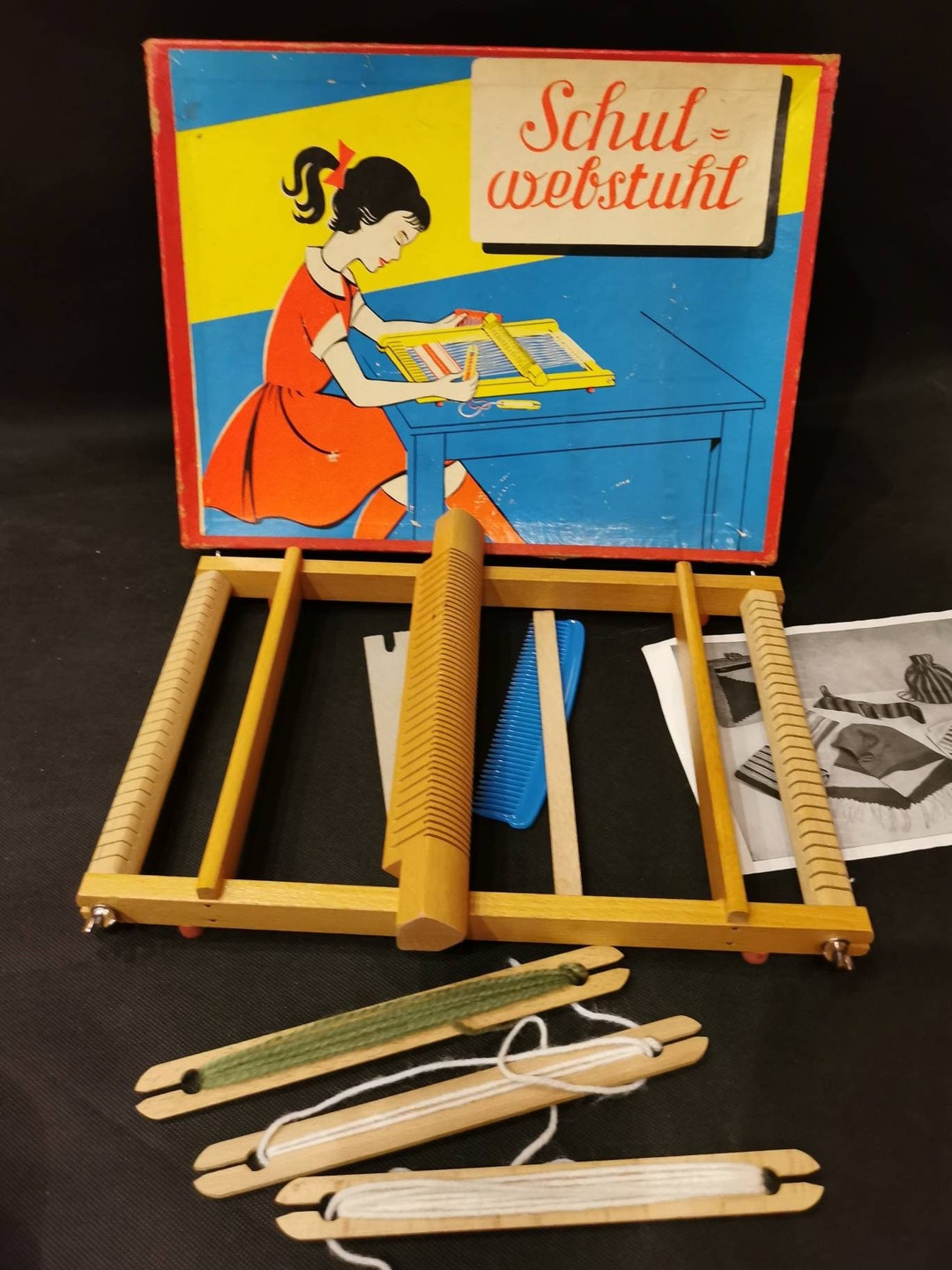 Vintage Children's Loom Hand Loom Loom Wooden Handicraft DIY - Etsy