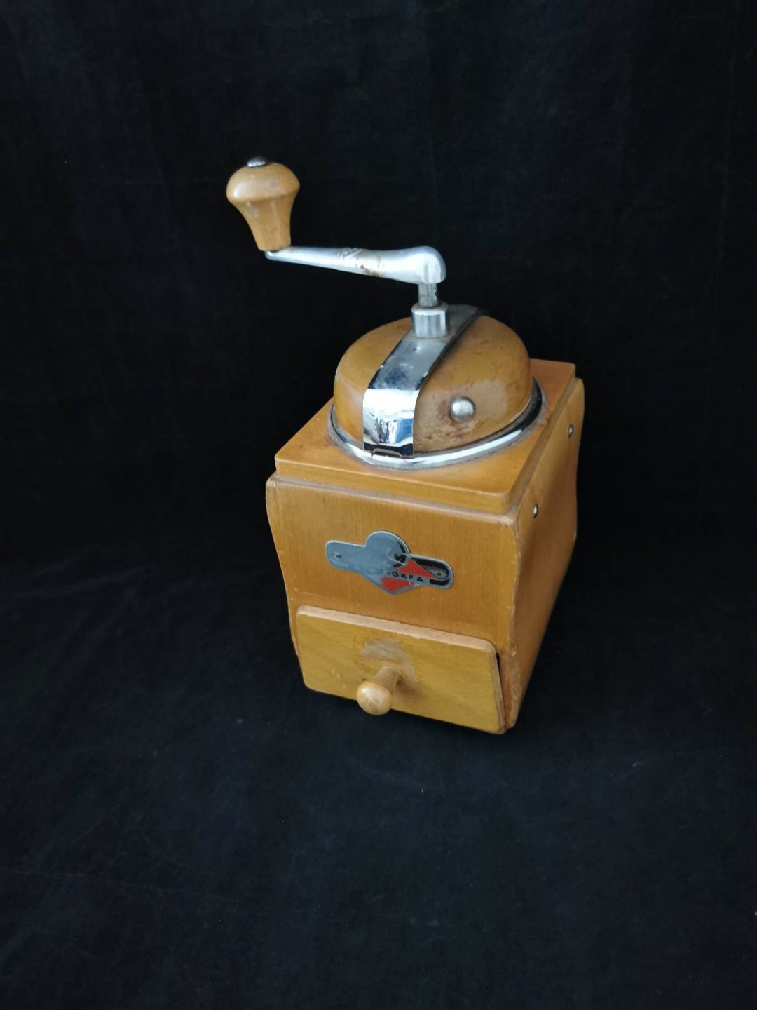 Antique Kym Mocha Grinder Coffee Grinder Metal Wood Shabby Pimp It up ...