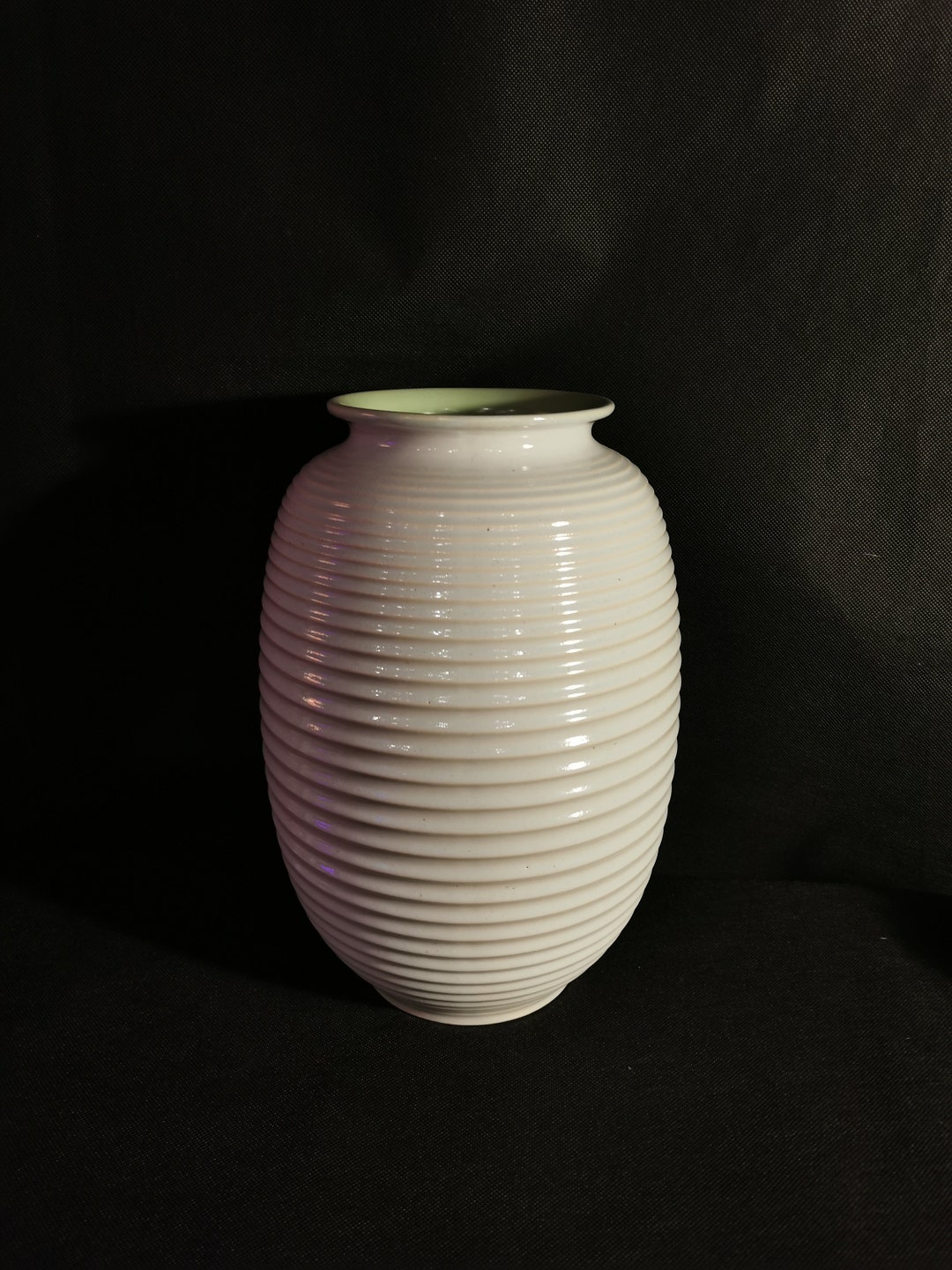 Old Steuler Flower Vase Floor Vase Grooved Decor Vase Ceramic 50s - Etsy