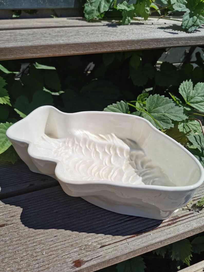 Antique Large Ceramic Pudding Mold Fish Marketed Art Deco | Etsy