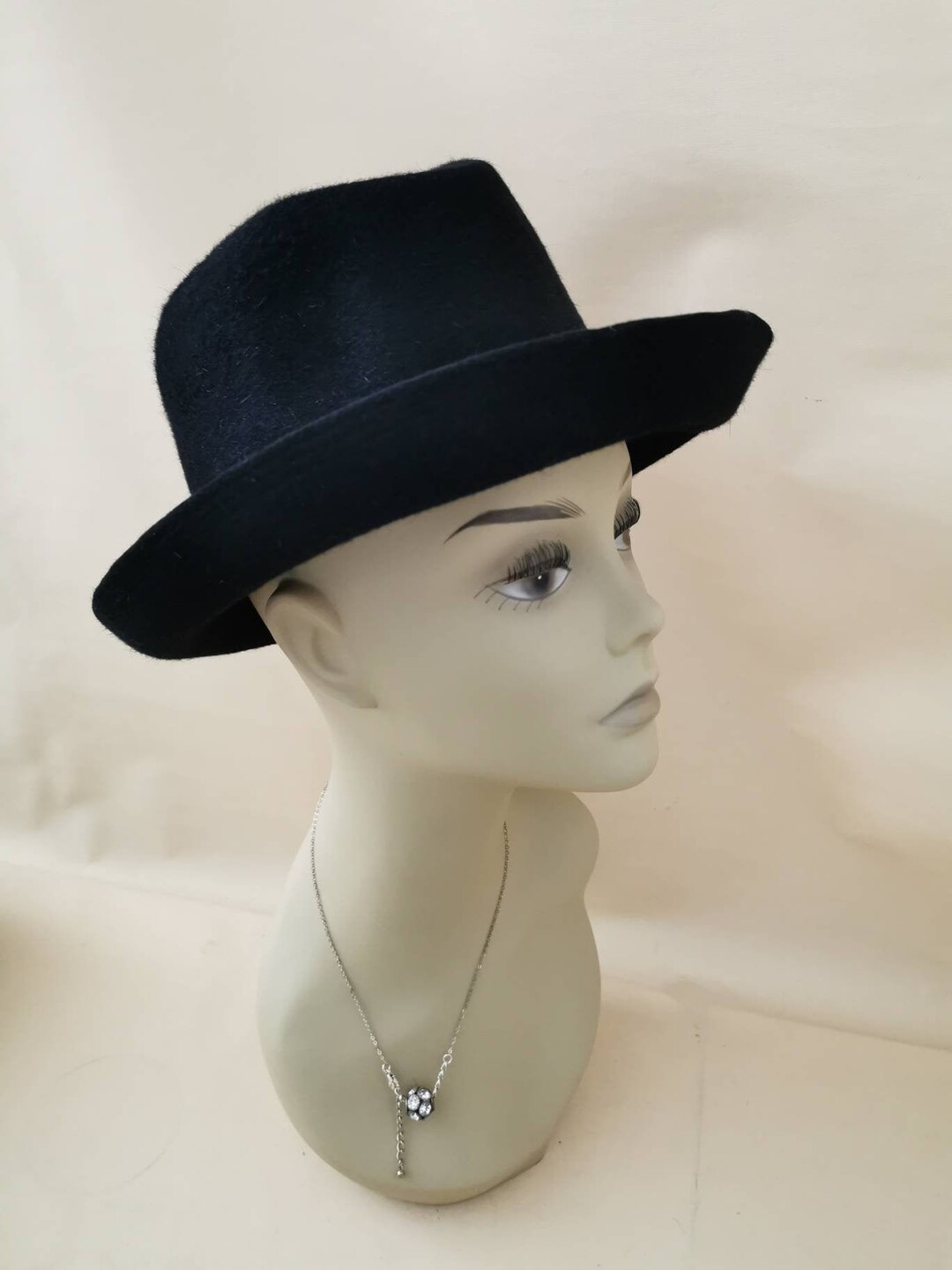 Vintage Women's Hat Felt 54 Cm Traditional Hat Simply Pimp It Up - Etsy