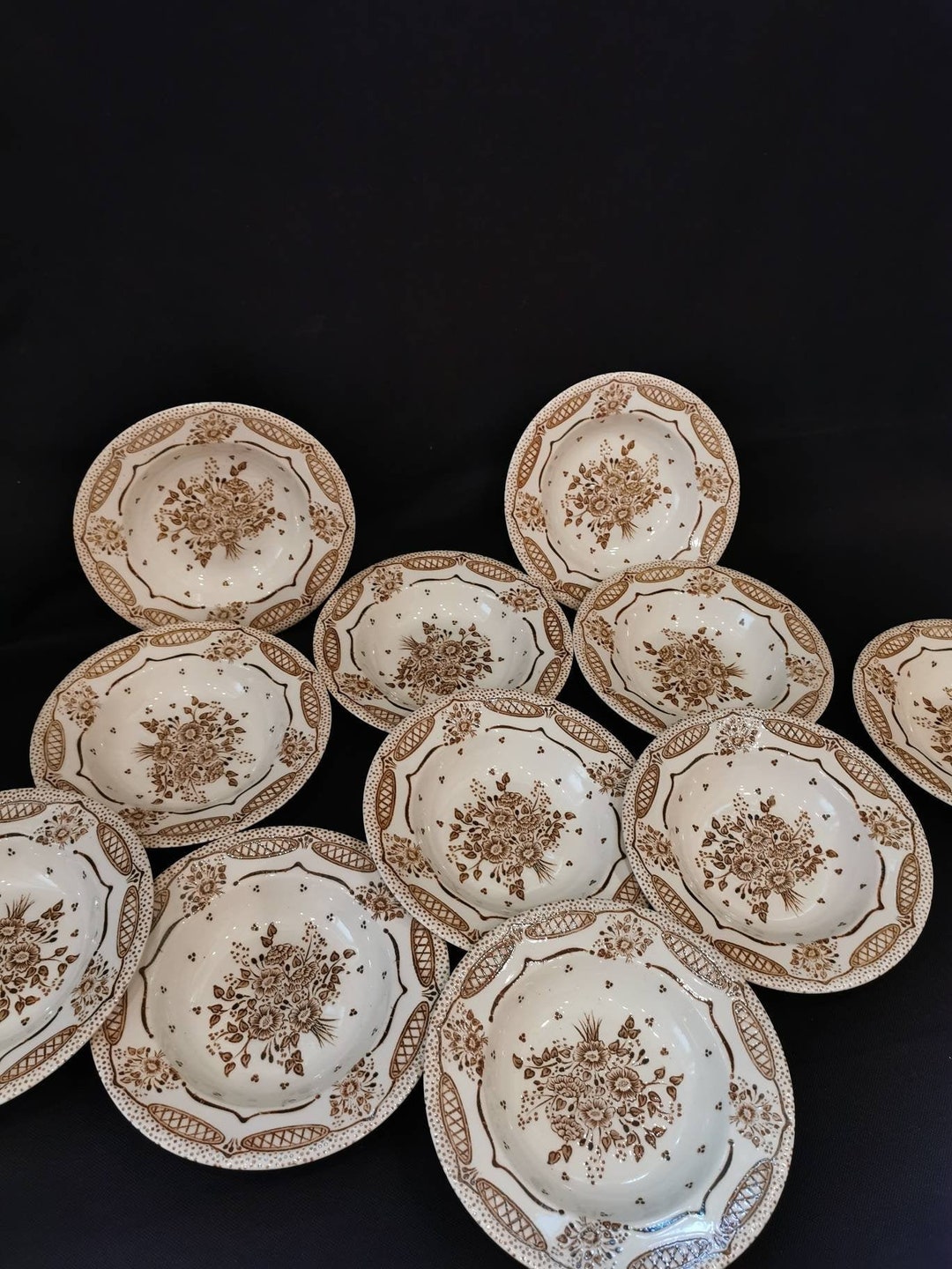 11 Ceramic Soup Plates England Eit Deep Plates Vintage 60s - Etsy