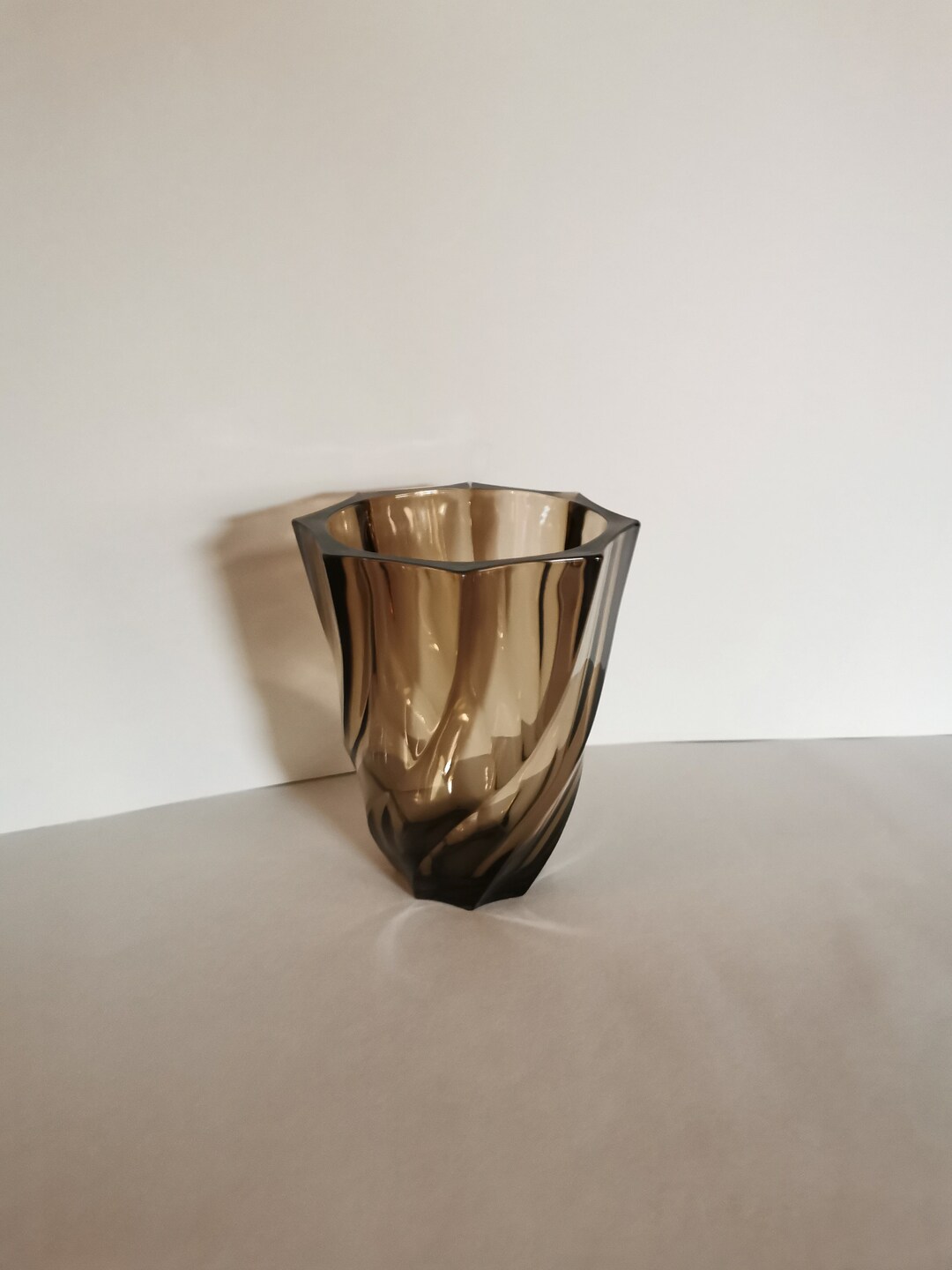 Magical Vase Glass Vase Smoked Glass France Glass 60/70s Shape Design ...